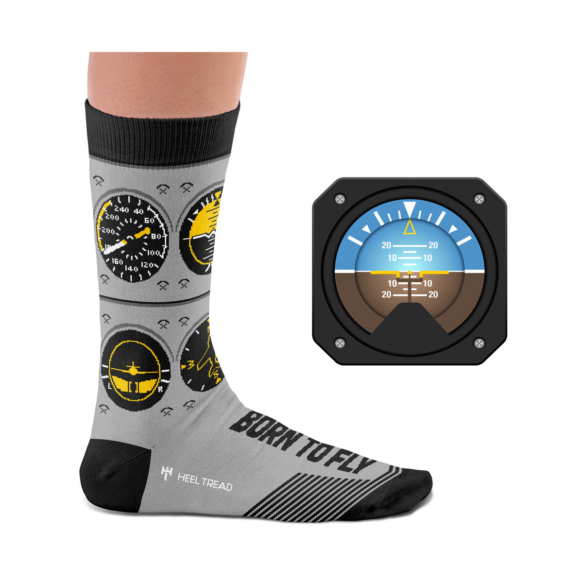 Aircraft Instruments Socks | Aviation-Inspired Pilot Socks