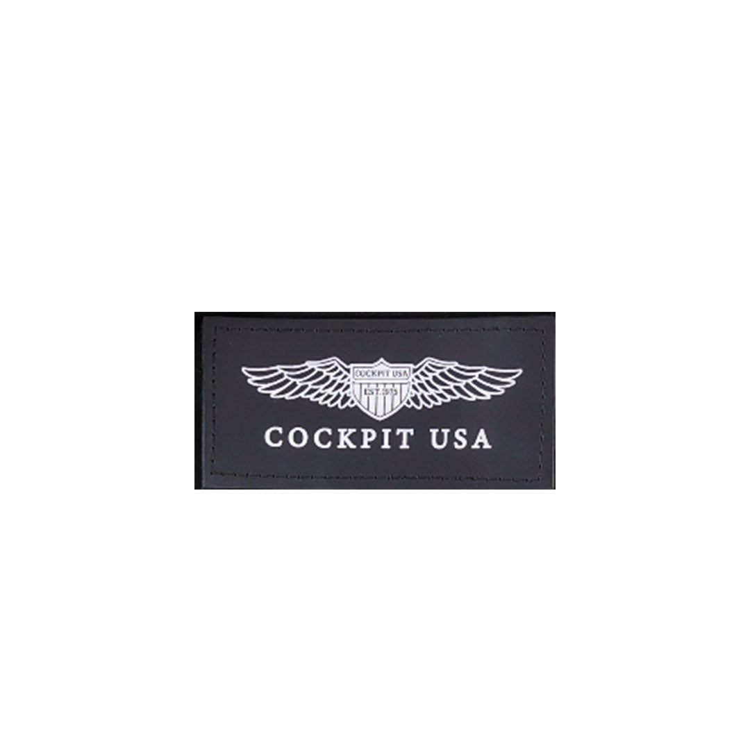 Cockpit USA Leather Name Tag Patch for Flight Jacket