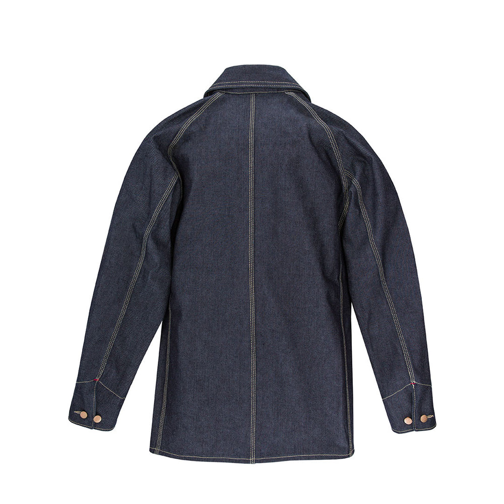Dark Blue Denim Work-Man's Jacket | Jean Chore Jacket