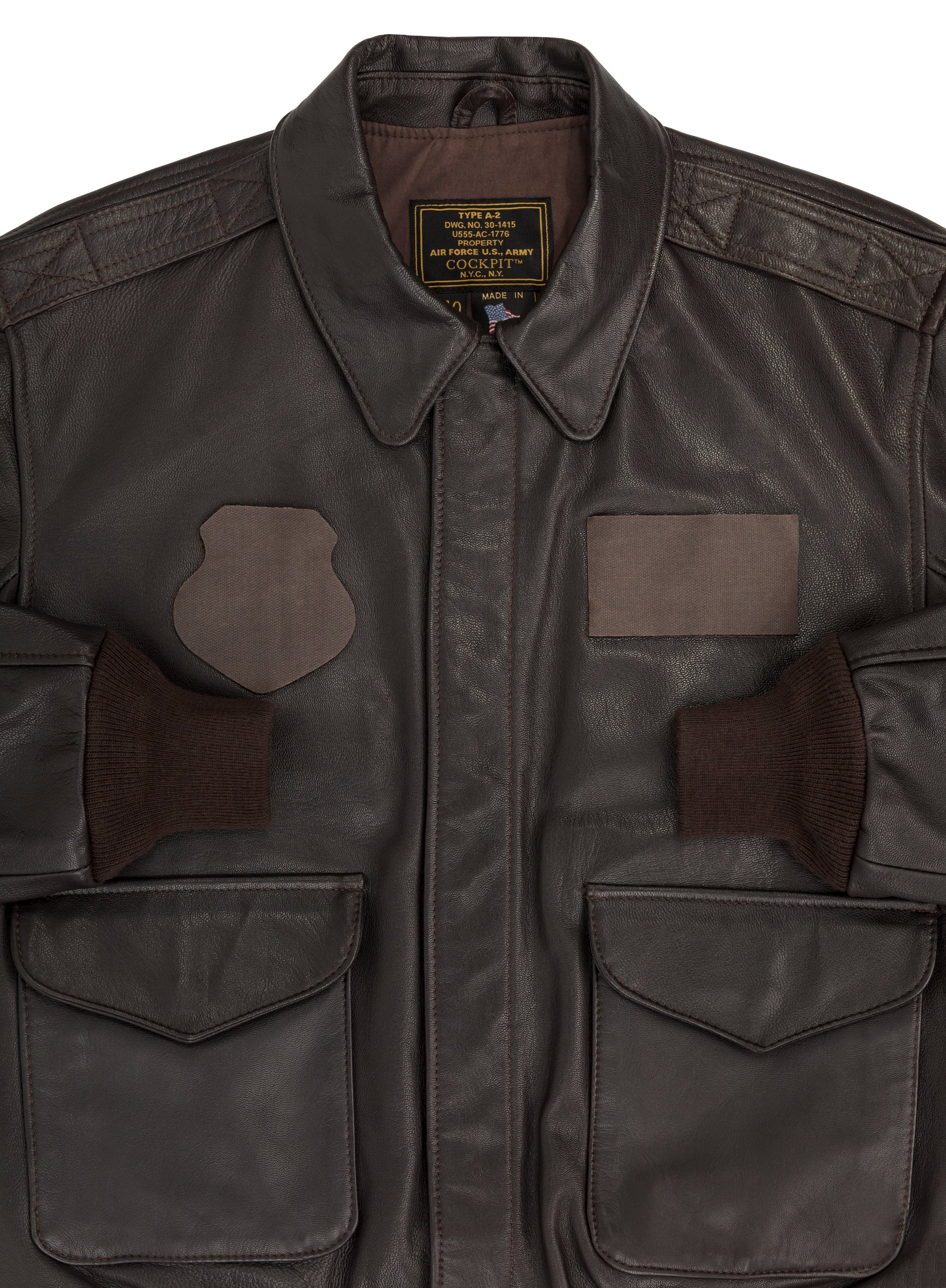 A2 Bomber Jacket with Velcro | U.S.A.F. A2 Flight Jacket