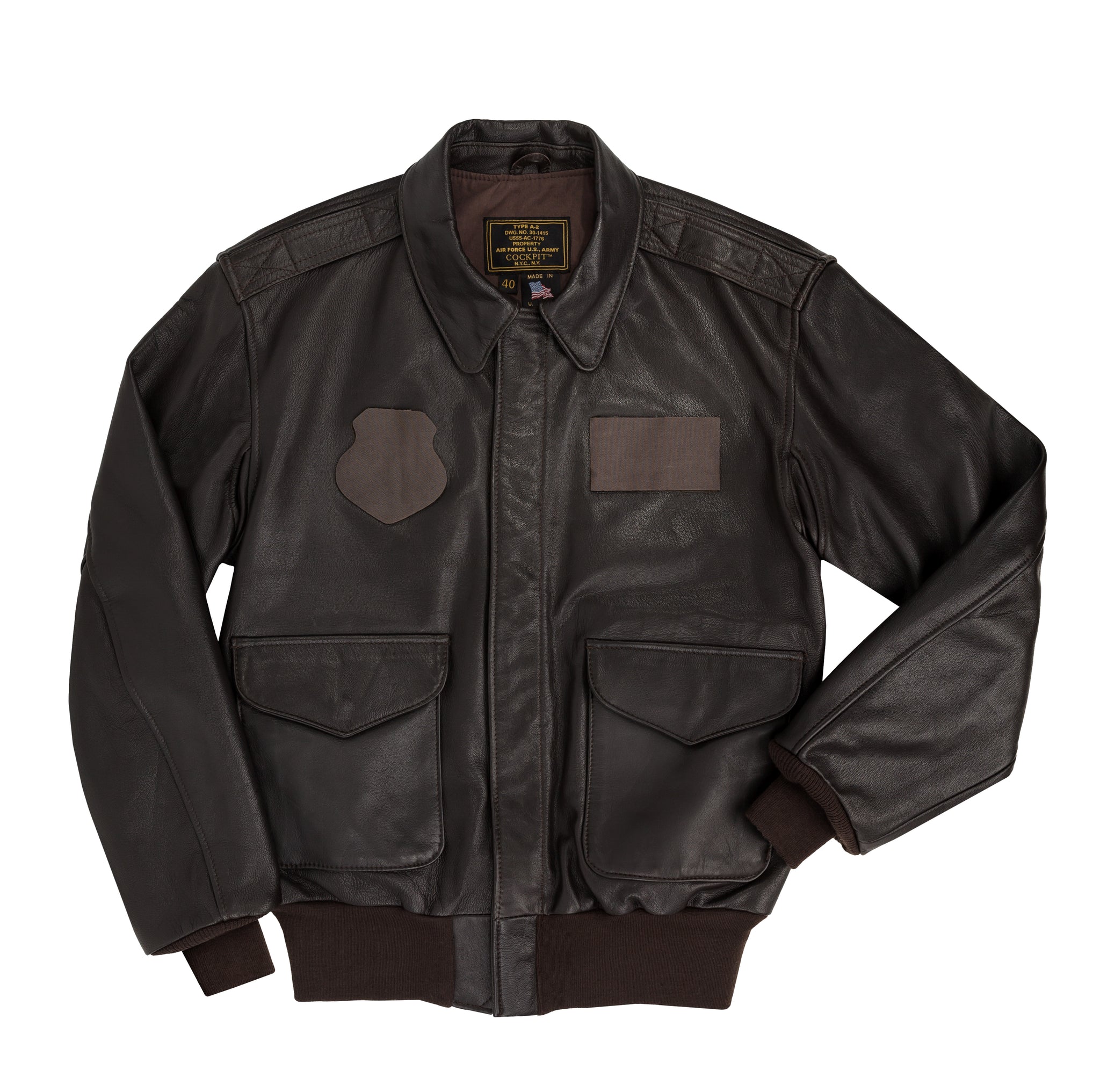 A2 Bomber Jacket with Velcro | U.S.A.F. A2 Flight Jacket