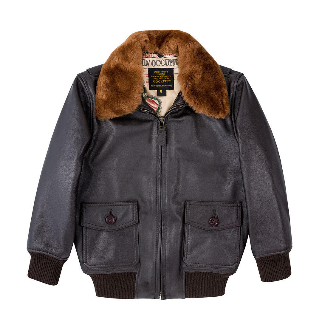 Youth G-1 Aviator Jacket | Youth Brown Bomber Jacket – Cockpit USA