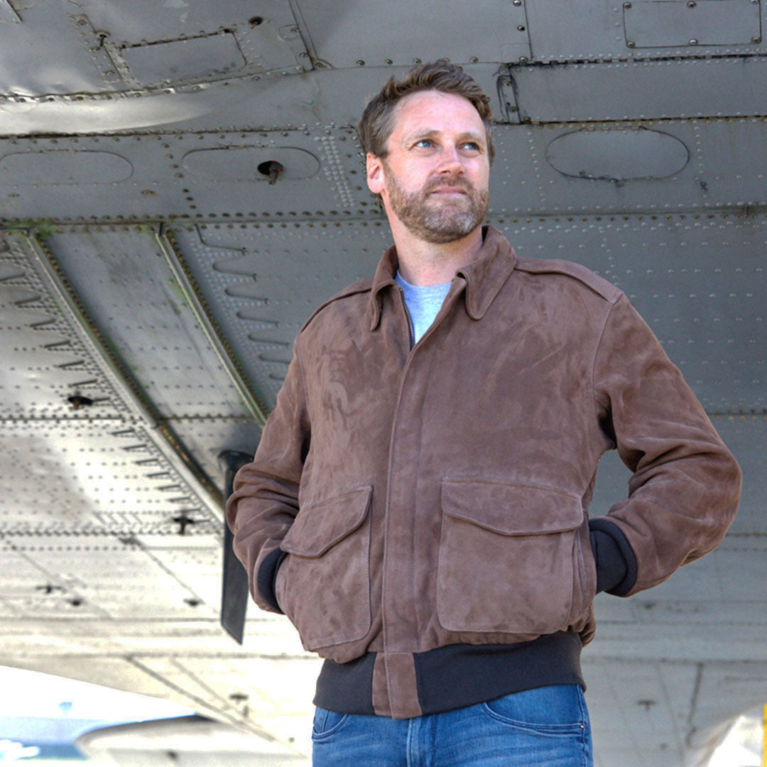 A-2 Cedar Gentlemen's Jacket | Leather Suede Bomber Jacket – Cockpit USA