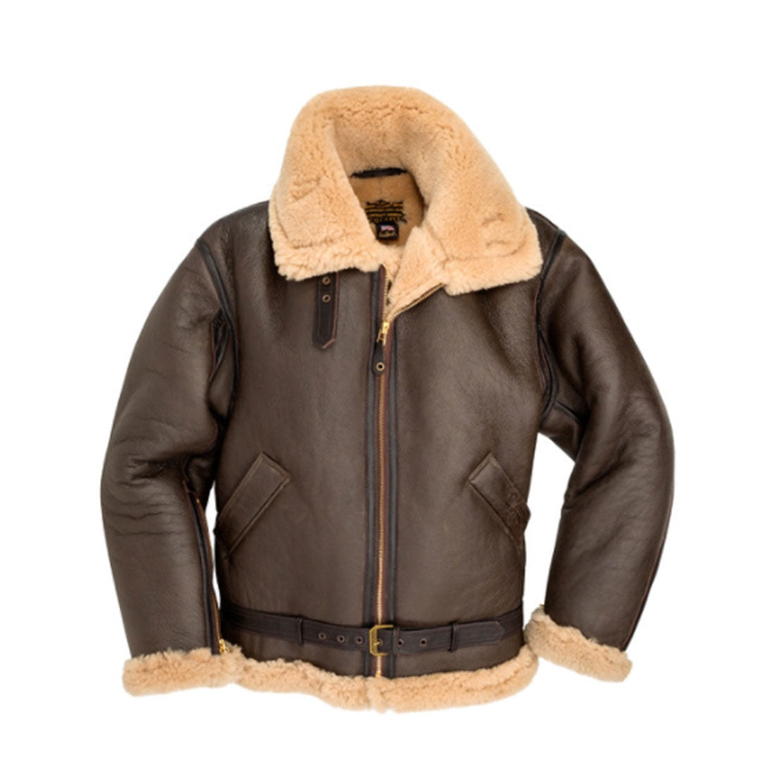 Cockpit USA RAF Sheepskin Bomber Flight Jacket for Men