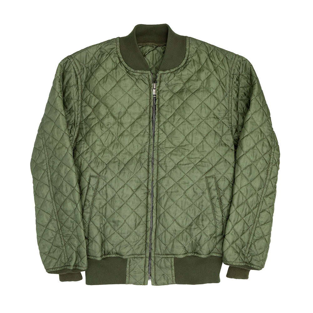 Men's Diamond Quilted Flight Jacket | Padded Bomber Jacket