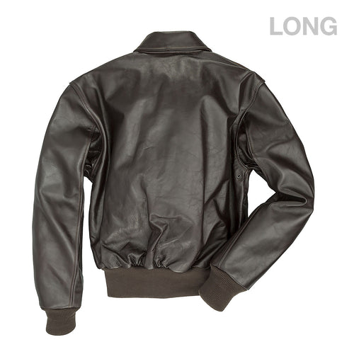 Tall/Long Men's Leather Bomber Jacket | Government Jacket