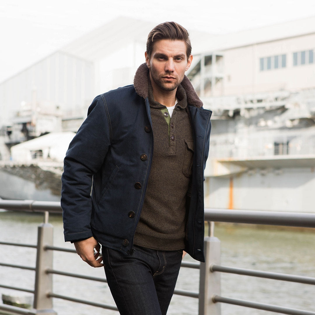 US Navy N1 Bedford Cord Deck Jacket | Navy Working Jacket